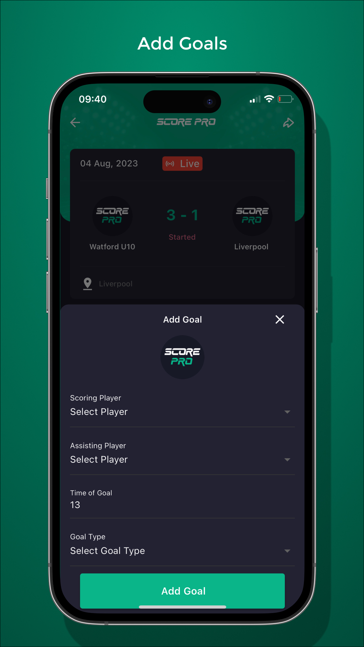 ScorePro - Track your Matches